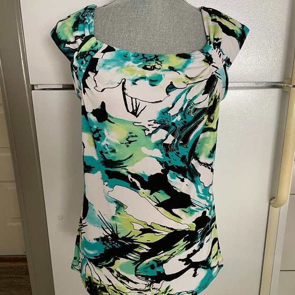 cleo | Tops | Cleo Top Womens M Abstract Print | Poshmark